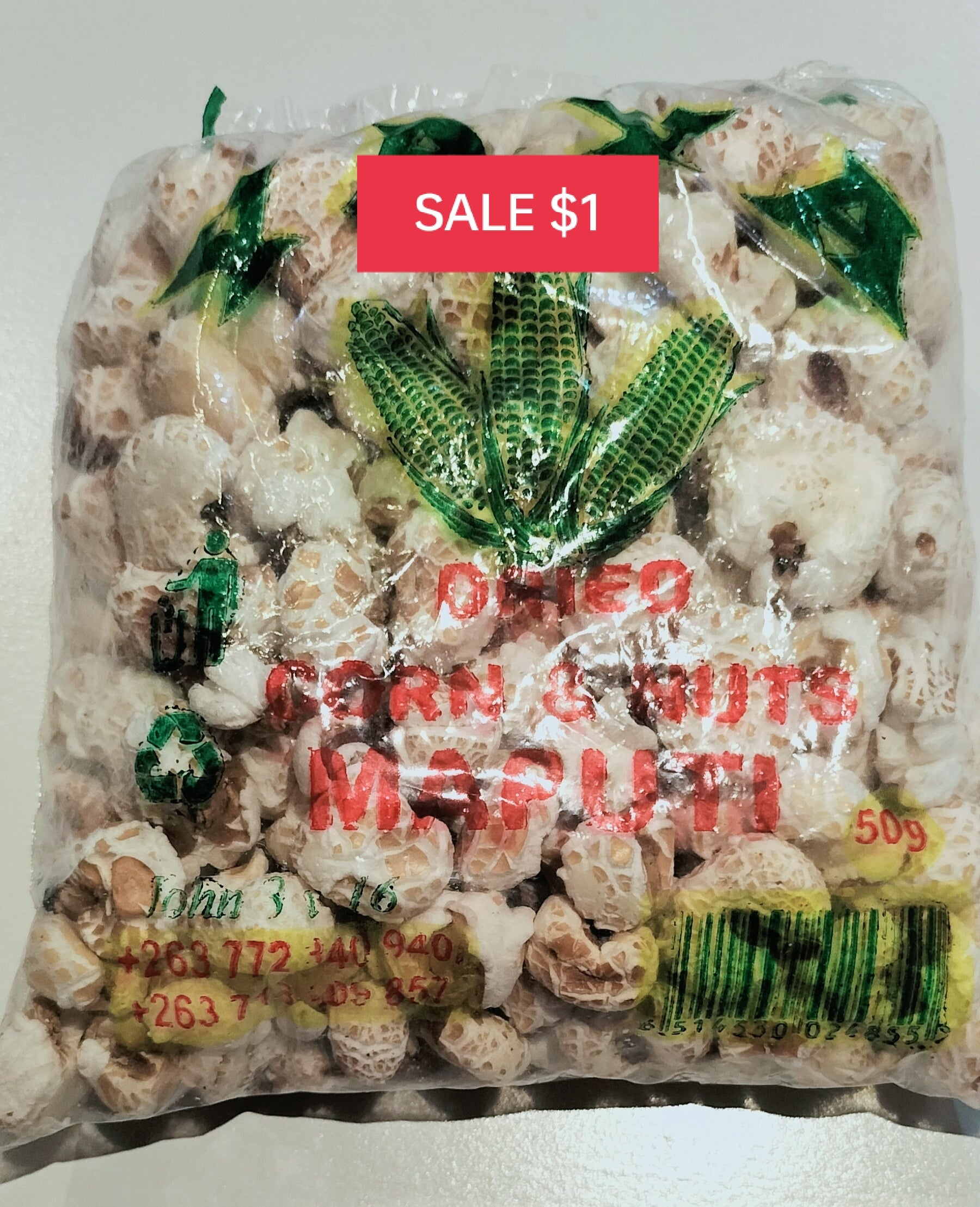 Puffed cornsnack; Yaya Maputi 50g( single) - Rowmam Supermart